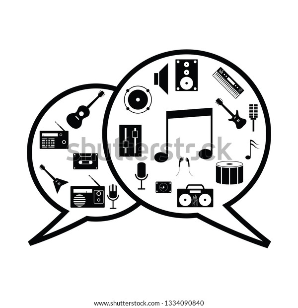 Speech Music Concept Stock Vector (Royalty Free) 1334090840 | Shutterstock