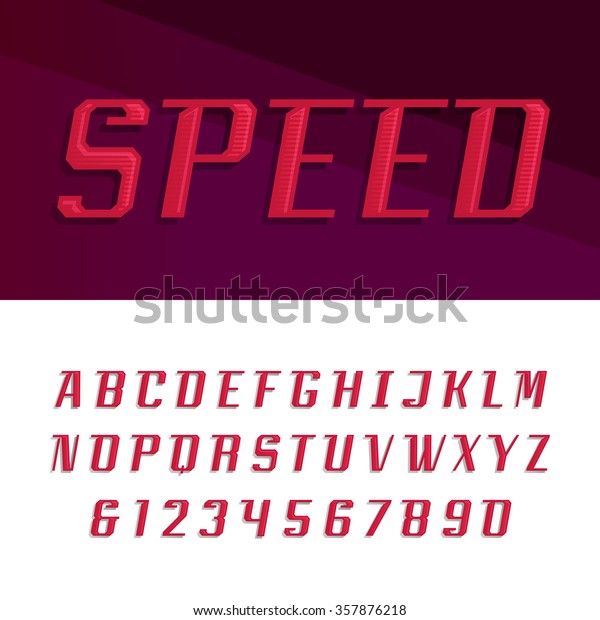 Speed Alphabet Font Motion Effect Letters Stock Vector (Royalty Free ...