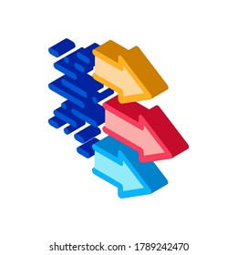 Speed Arrows Icon Vector Isometric Speed Stock Vector (Royalty Free ...