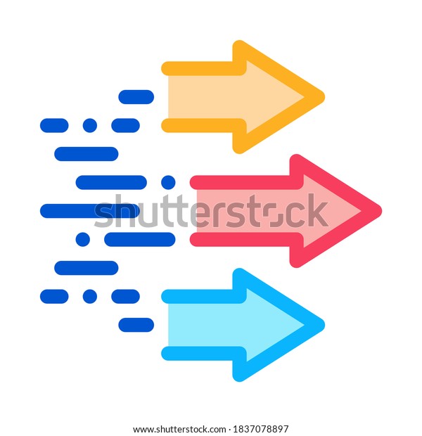 Speed Arrows Icon Vector Outline Speed Stock Vector (Royalty Free ...