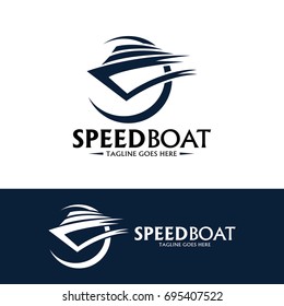 Speed Boat Logo Design Template Vector Stock Vector (Royalty Free ...