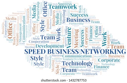 Speed Business Networking Word Cloud Collage Stock Vector (Royalty Free ...