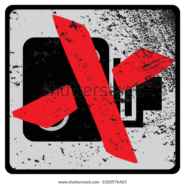 Speed Camera Sign Crossed Out Red Stock Vector (Royalty Free ...