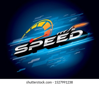 Speed Concept Logo Design Vector: vetor stock (livre de direitos ...