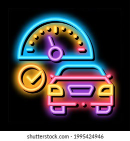 Speed Control Neon Light Sign Vector Stock Vector (Royalty Free ...