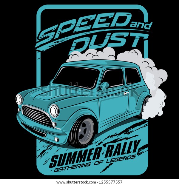 Speed Dust Rally Vector Car Illustrations Stock Vector (Royalty Free ...