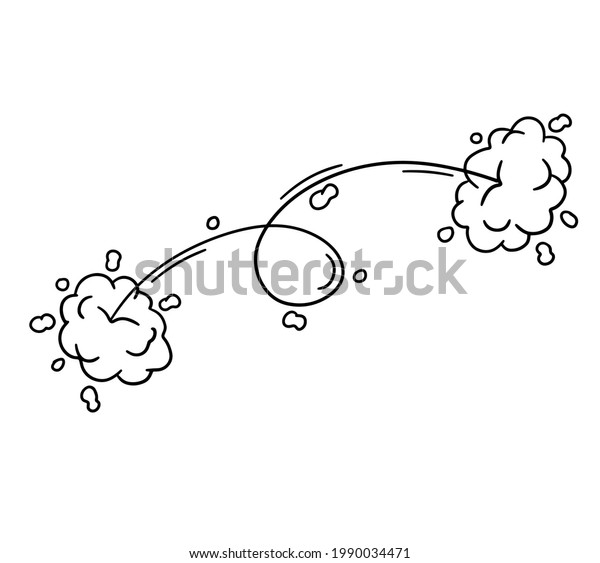 Speed Effect Movement Jump Cloud Air Stock Vector (Royalty Free ...
