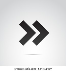 Speed Fast Forward Icon Isolated On Stock Vector (Royalty Free ...