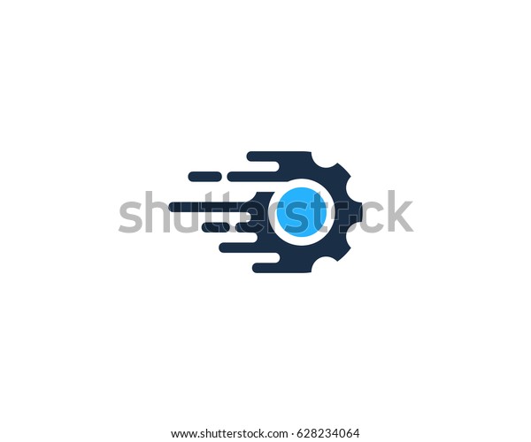 Speed Gear Icon Logo Design Element Stock Vector (Royalty Free ...