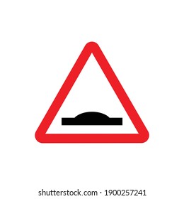 Speed Hump Triangle Traffic Sign Isolated Stock Photo (Edit Now) 1082557982