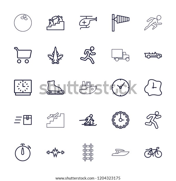 Speed Icon Collection 25 Speed Outline Stock Vector (Royalty Free ...