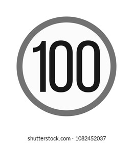Sign Speed 100 Icon Vector Image: vector de stock (libre de regalías ...