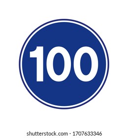 Speed Limit 100 Traffic Signvector Illustration Stock Vector (Royalty ...