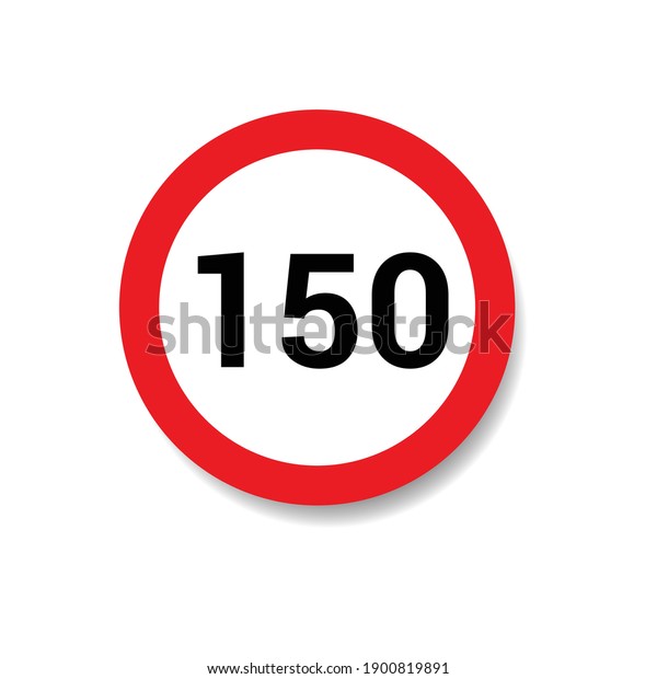 Speed Limit 150 Traffic Light Stock Vector (Royalty Free) 1900819891 ...