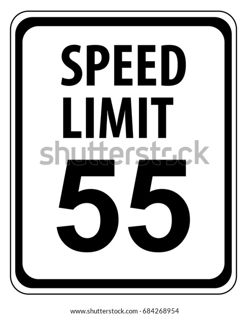 Speed Limit 55 Mph Sign Isolated: เวกเตอร์สต็อก (ปลอดค่าลิขสิทธิ์ ...