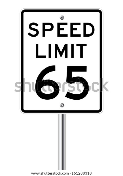 Speed Limit 65 Traffic Light On Stock Vector (Royalty Free) 161288318