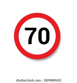 Speed Limit 70 Traffic Light Stock Vector (Royalty Free) 1899889435 ...
