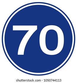 Speed Limit 70 Traffic Signvector Illustration Stock Vector (Royalty ...