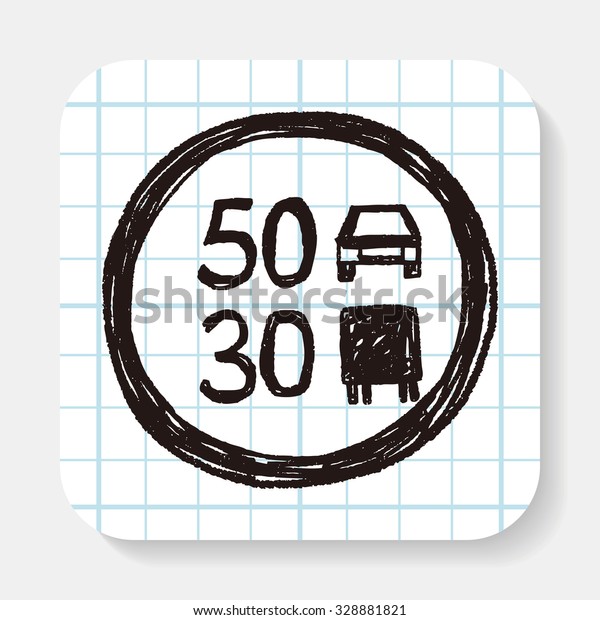 Speed Limit Doodle Stock Vector (Royalty Free) 328881821 | Shutterstock