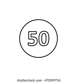 Speed Limit Outline Icon Stock Vector (Royalty Free) 470399714 ...
