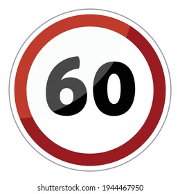 Speed Limit Road Sign Vector Maximum Stock Vector (Royalty Free ...