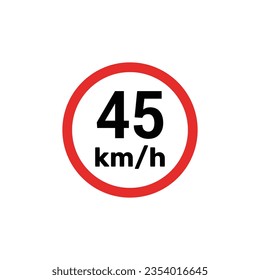 Speed limit 45 sign Royalty Free Stock SVG Vector