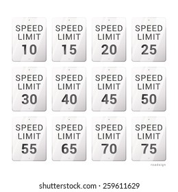 Speed Limit Sign Isolated Roadsign Vector Stock Vector (Royalty Free ...