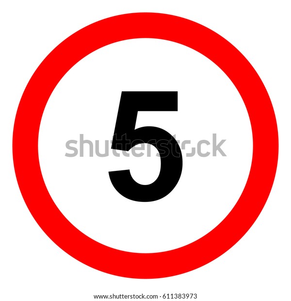 Speed Limit Traffic Sign 5 Vector Stock Vector (Royalty Free) 611383973