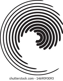 Abstract Lines Circle Form Design Element Stock Vector (Royalty Free ...
