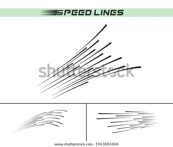 Speed Lines Comic Book Movement Silhouette Stock Vector (Royalty Free ...