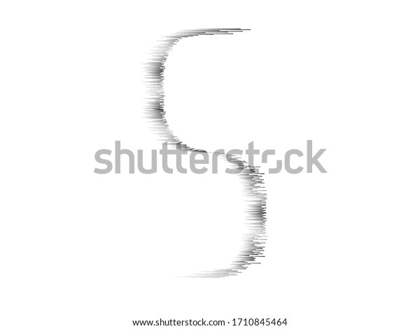 Speed Lines Letter S Form Vector Stock Vector (Royalty Free) 1710845464 ...