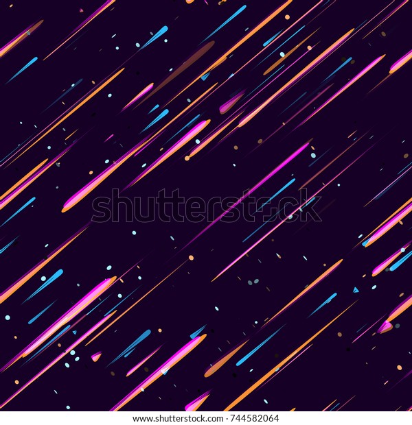 Speed Lines Neon Light Particles Stripes Stock Vector (Royalty Free ...
