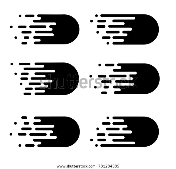 Speed Lines Set Isolated On White Stock Vector (Royalty Free) 781284385 ...