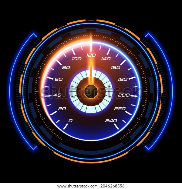 Speed Motion Hud Panel Sport Car Stock Vector (Royalty Free) 2046268556 ...