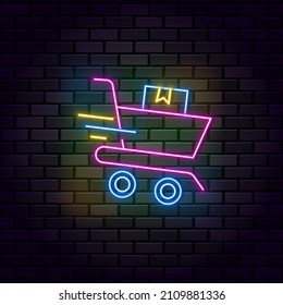 Speed Neon Icon Speed Box Icon Stock Vector (Royalty Free) 2109881336