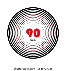 Speed Panel Icon On Whitebackground Stock Vector (Royalty Free ...
