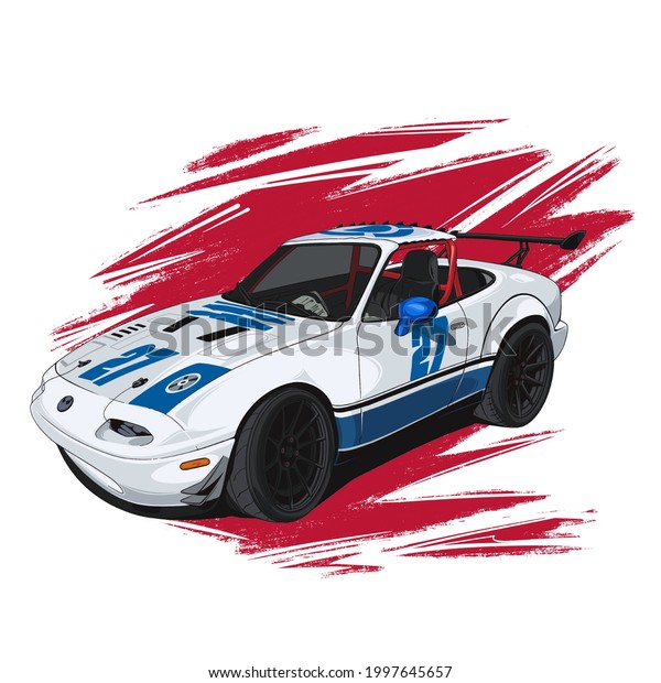 Speed Race Car Illustration Artwork Stock Vector (Royalty Free ...