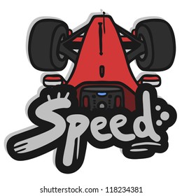 Speed Racing Car Stock Vector (Royalty Free) 118234381 | Shutterstock