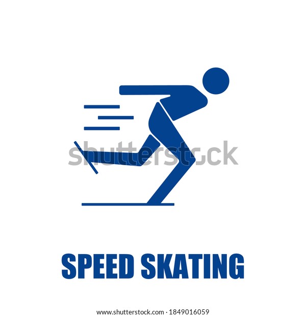Speed Skating Skating Competition Pictogram Icon Stock Vector (Royalty ...
