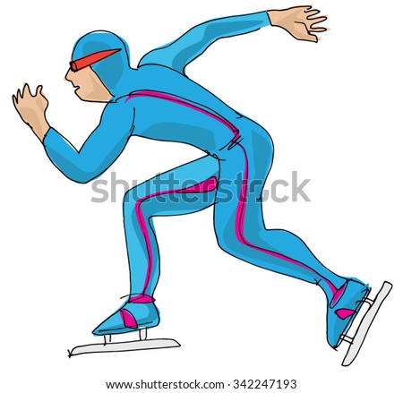 Stock vektory na téma Speed Skating Speed Skating Sprint Race (bez ...