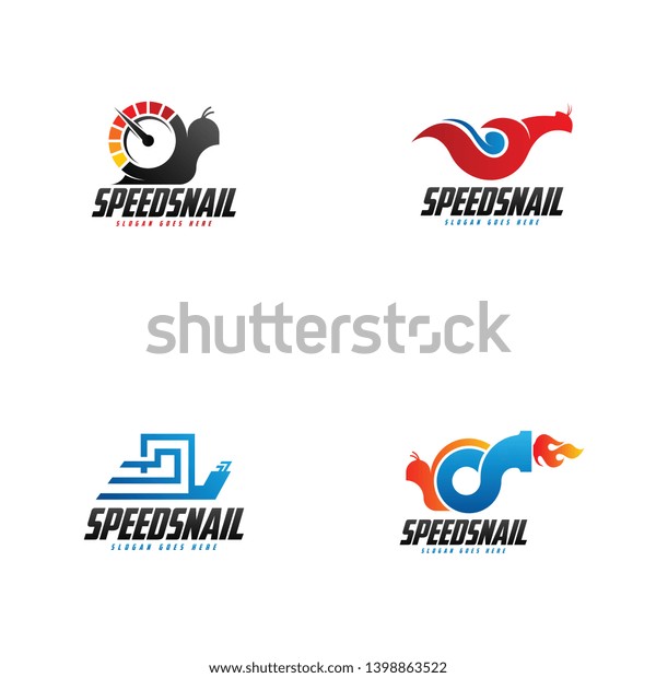 Speed Snail Logo Template Vector Fast Stock Vector (Royalty Free ...