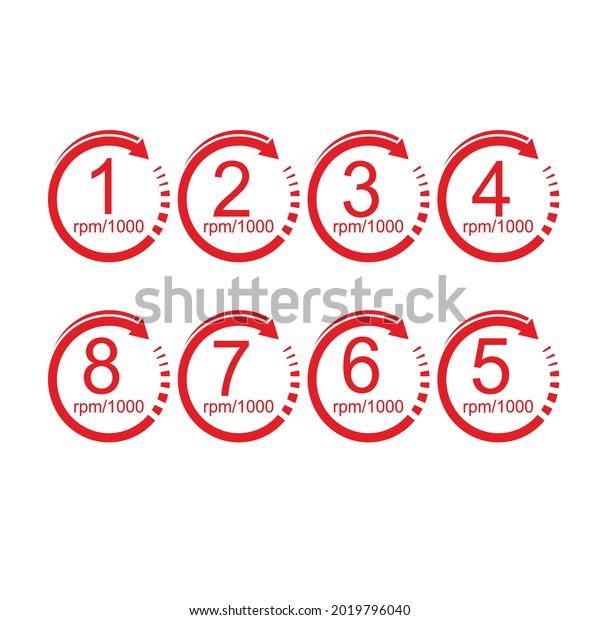 Speed Speedometer Rpm Logo Icon Symbol Stock Vector (Royalty Free ...