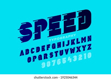 Speed Style Font Typography Design Alphabet Stock Vector (Royalty Free ...