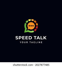 Speed Talk Logo Vector Concept Stock Vector (Royalty Free) 2027877485 ...