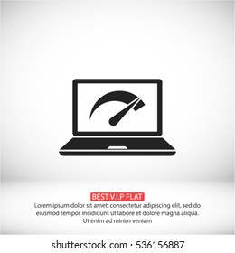 Speed Test Laptop Icon Stock Vector (Royalty Free) 536156887