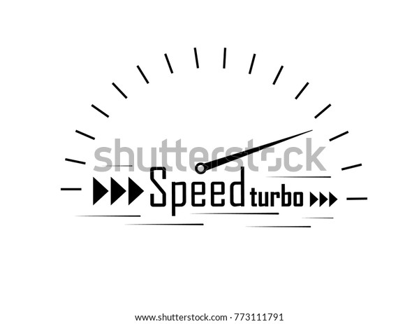 Speed Text Silhouetteabstract Logo Symbol Speedvector Stock Vector ...