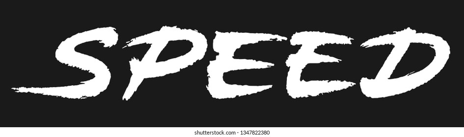 Speed Vector Lettering Handwritten Text Label Stock Vector (Royalty ...