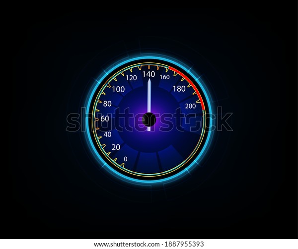 Speedometer Abstract Blue Car Background Illustration Stock Vector ...