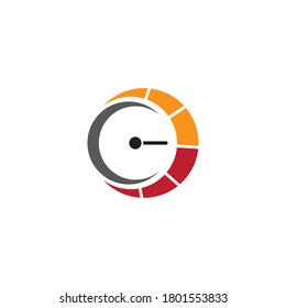 Speedometer Icon Abstract Symbol Speed Template Stock Vector (Royalty ...
