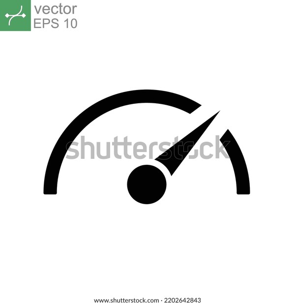 Speedometer Icon Line Outline Silhouette Tachometer Stock Vector ...
